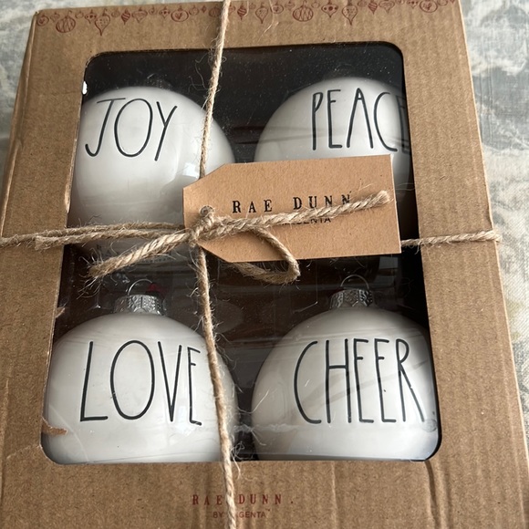 Rae Dunn | Holiday | Rae Dunn Ceramic Christmas Ornaments 4 Nib | Poshmark